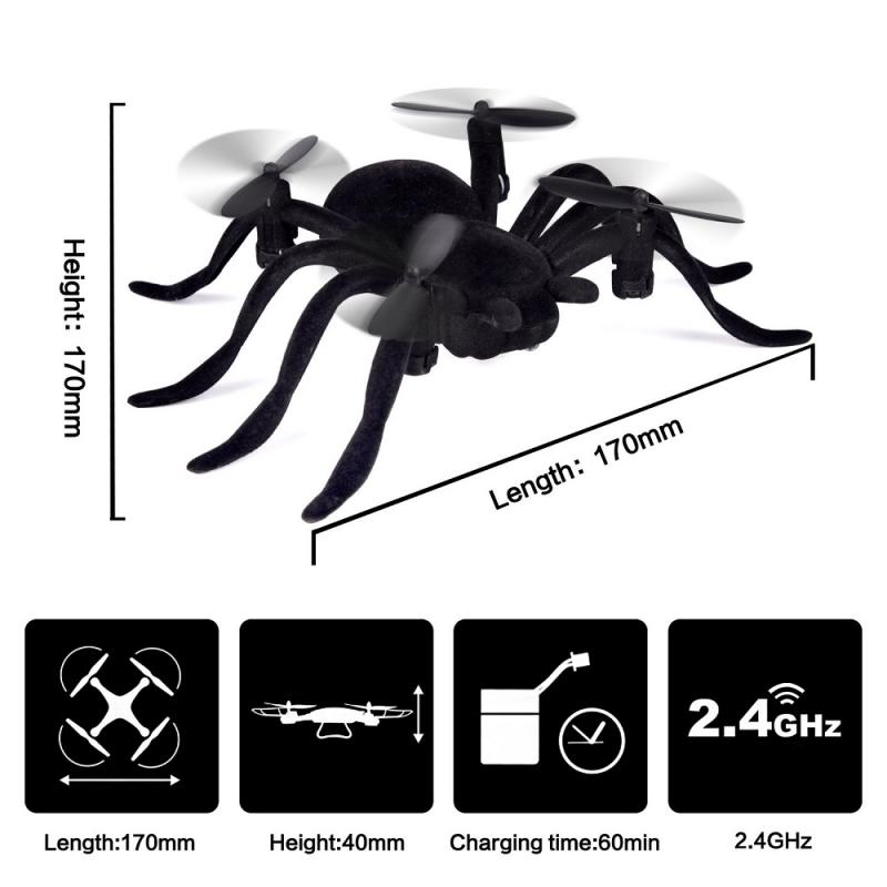 Remote Control Tarantula Spider Quadcopter Drone with One Key Auto ...