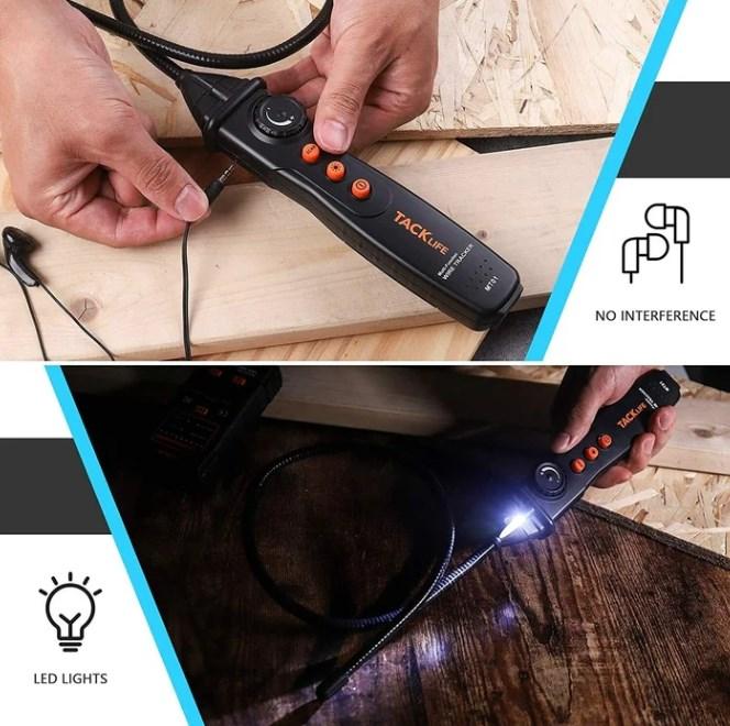 TACKLIFE Underground Wire Tracker Locator Cable Tester with Headphones ...