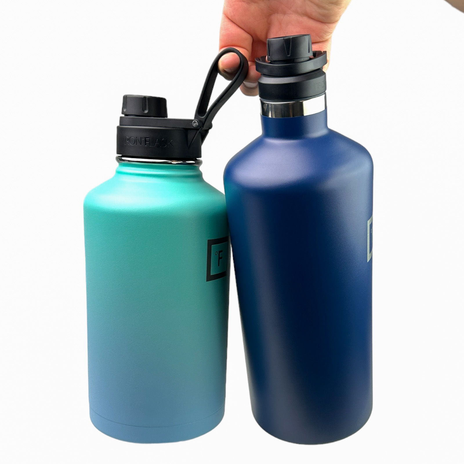 HUGE "ONE AND DONE" Iron Flask 64oz Double Walled Stainless Steel ...