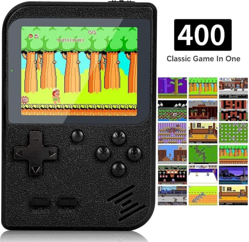 Portable Handheld Game Console With 400 Built-in Games - Black - All ...