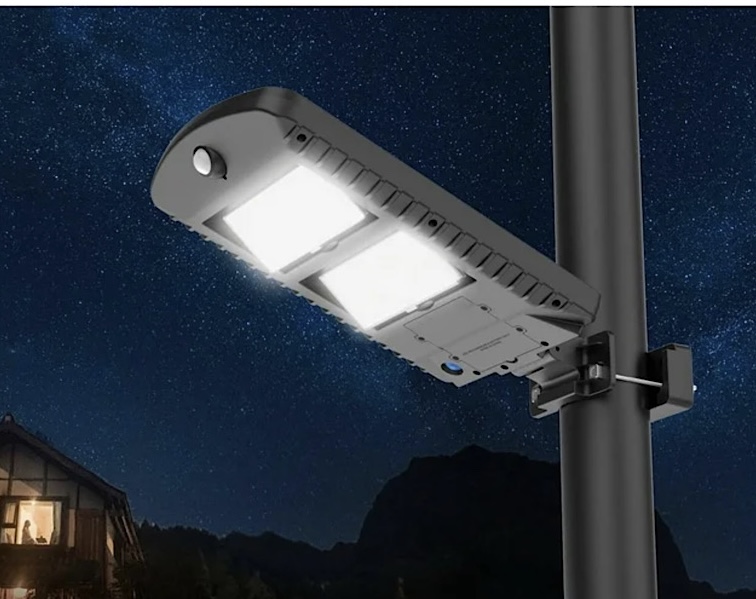 Extra Large 1200 Lumen Street Lamp Style Solar Motion Light - Features ...