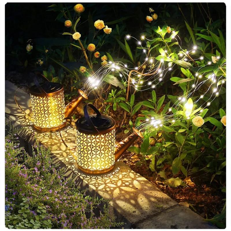 SUMMER CLEARANCE - Solar Watering Can Lights Garden Decor. Bring whimsical charm to your outdoor ...