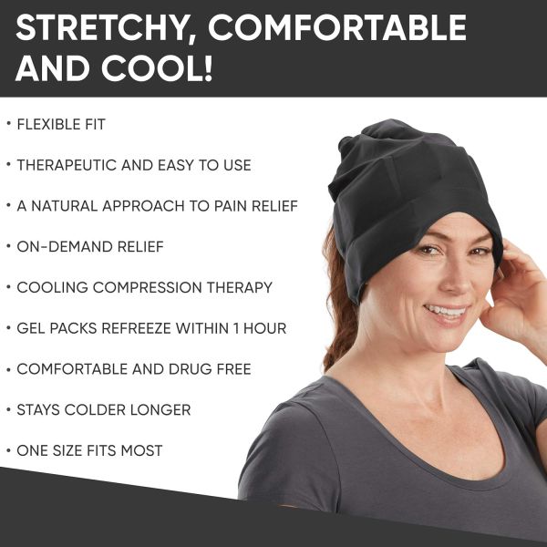 Aculief Headache, Migraine, & Stress Relief Cap - The Cooling Headache ...