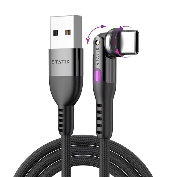 Unique USB-C Rotating Charging Cable With USB-C Adapter so you're ...