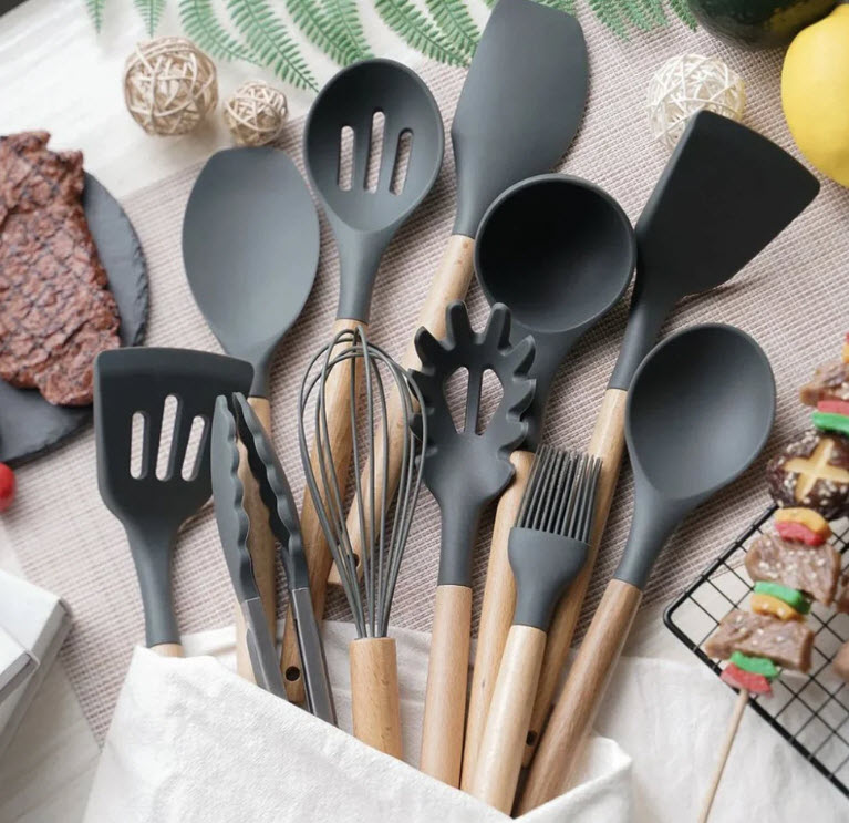 12 Piece Silicone Non-Stick Cooking Utensil Set - You get everything ...