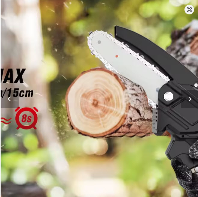 One Handed Cordless Mini Chainsaw With Two Batteries - The smaller size ...