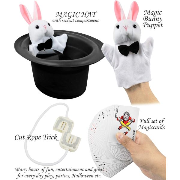WOW Magic Magician Hat & Magic Set - Over 150 Tricks - Includes Manual ...
