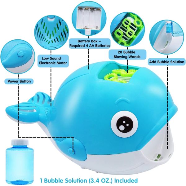Whale Bubble Blower - 2000+ Bubbles Per Minute! INCLUDES a bottle of ...