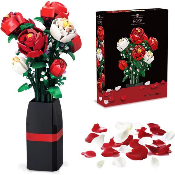 Lego STYLE 818 Piece Rose Bouquet Building Set - Build this kit one ...