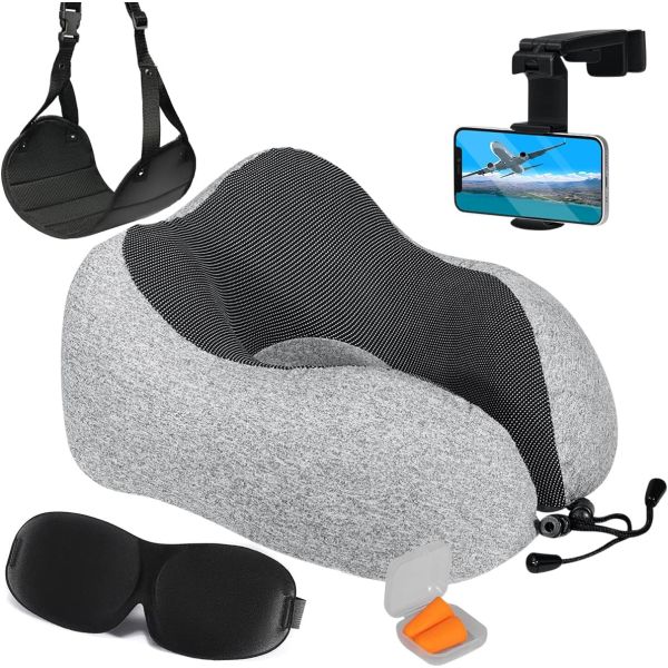 Complete Comfort 6 Piece Travel Kit - Includes Memory Foam Travel ...