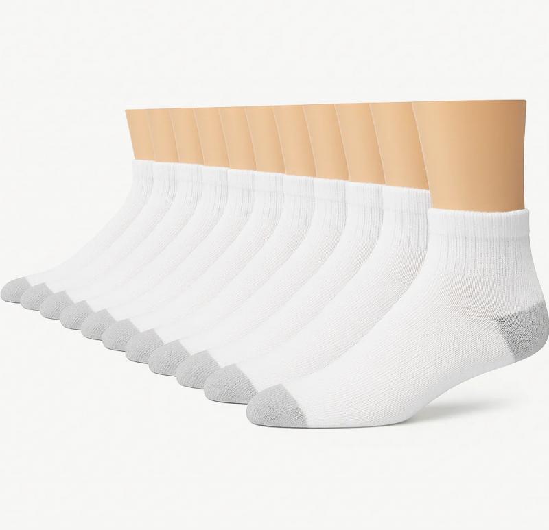 12 PACK OF: Fruit of the Loom Men's Ankle Socks. Designed with soft ...