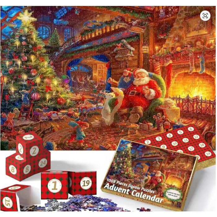 Christmas Puzzle Advent Calendar - Each day open and assemble another ...