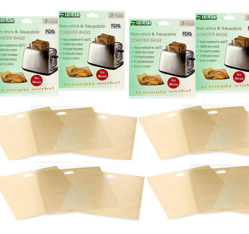 10 PACK Reusable Toaster Bags - You can use toaster bags to make a wide ...