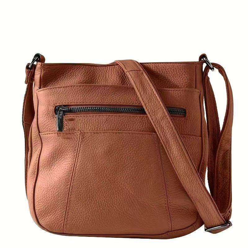 100% Genuine Leather Luxury Multi Pocket Crossbody Bag. 7 Colors to ...