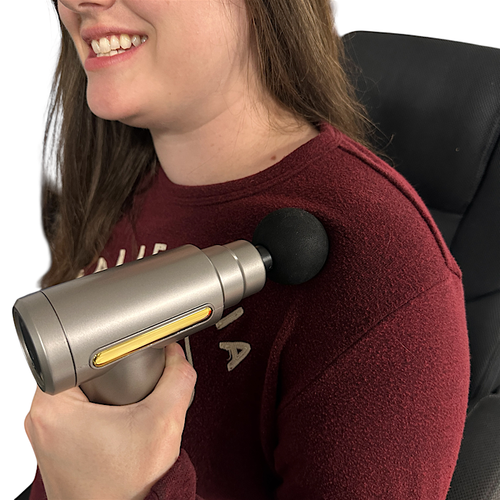 Pulse Vibration Massage Gun - Small, but powerful! This little guy uses ...