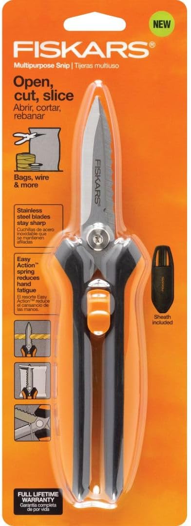 Fiskars Multipurpose Snips With Pouch - This versatile tool features ...