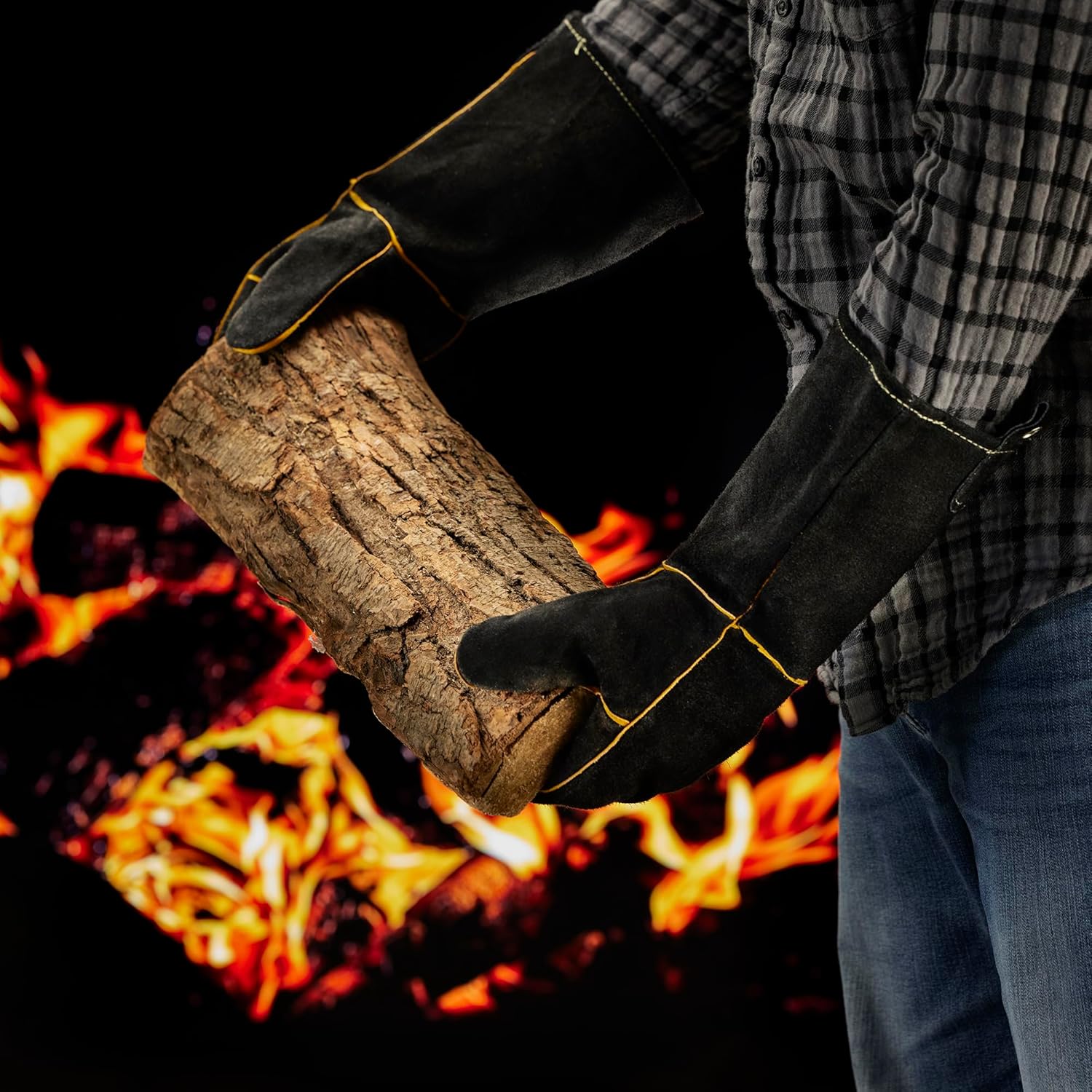 Pair of Mr Bar-B-Q Extra Long Extreme Heat Resistant Gloves - Rugged ...