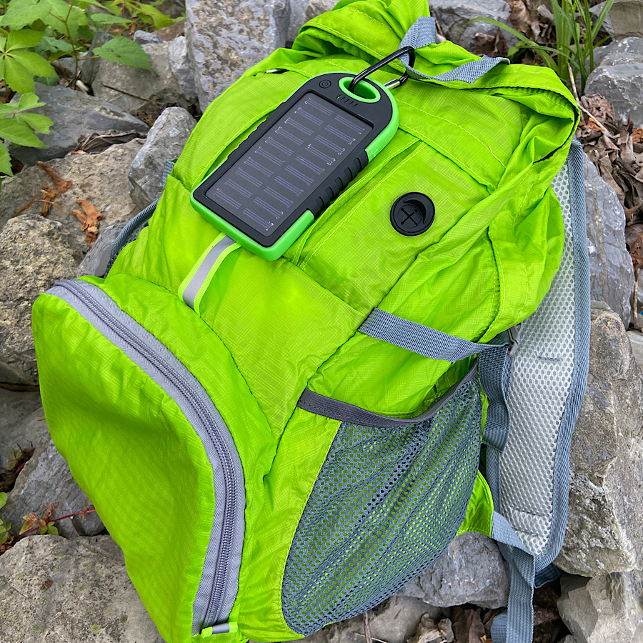 2022 Upgraded Version - Dual USB Waterproof Solar Cell Phone Power Bank ...