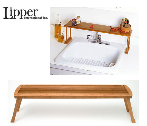 Bamboo Slatted Over the Sink Shelf - THAT Daily Deal