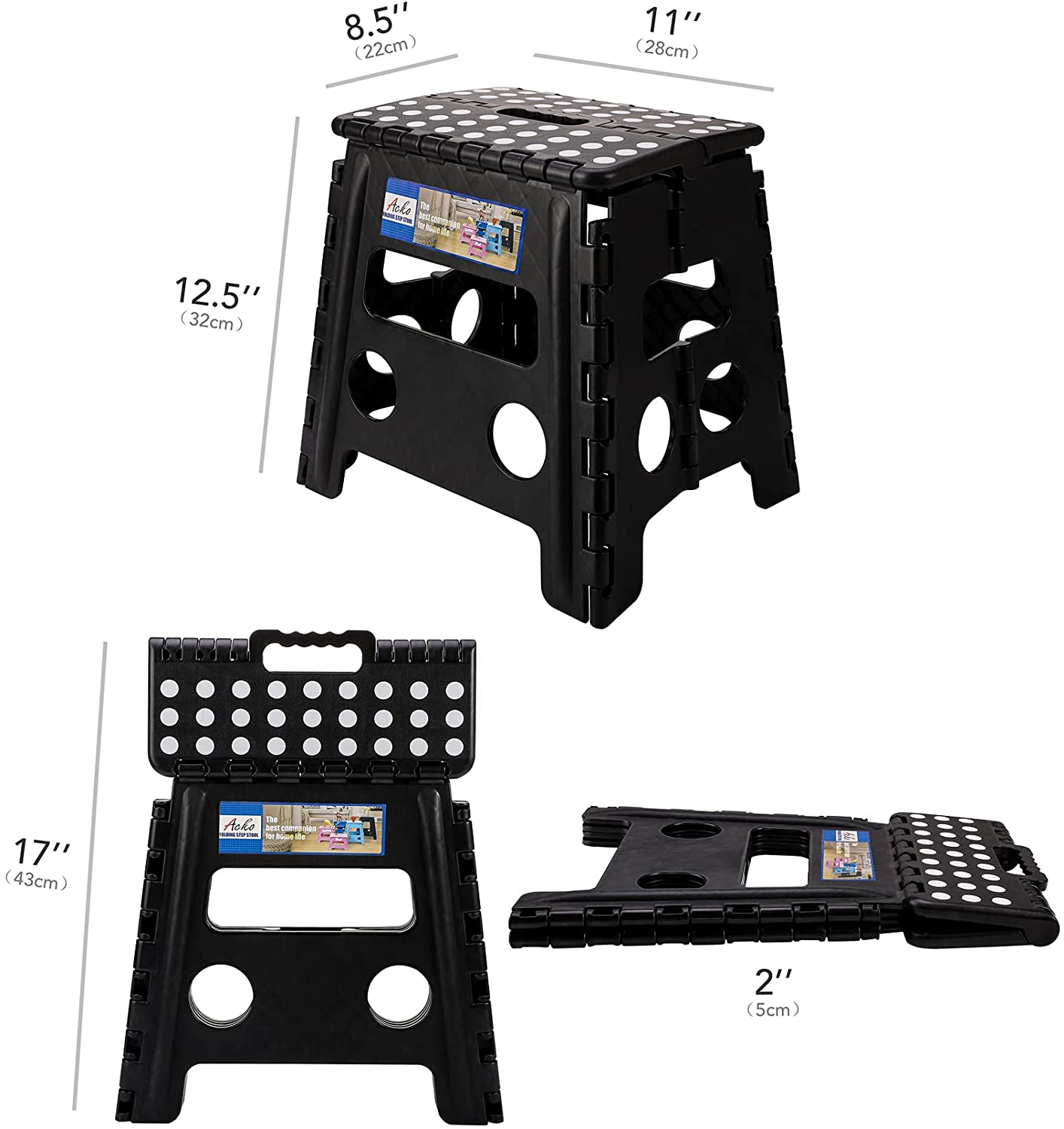 Large Size Heavy Duty Folding Step Stool - Instantly give yourself an ...