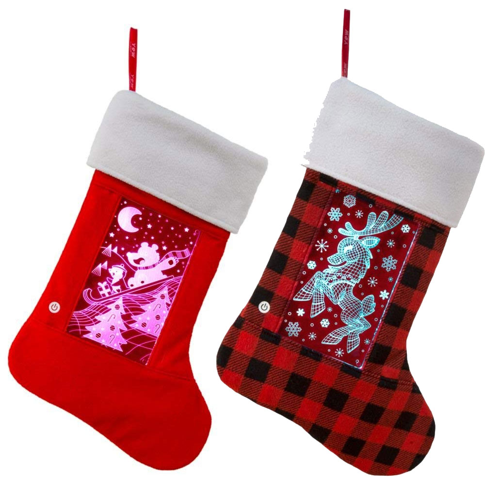 THESE ARE SO COOL! - LED Light -Up Christmas Stockings - Select a color ...
