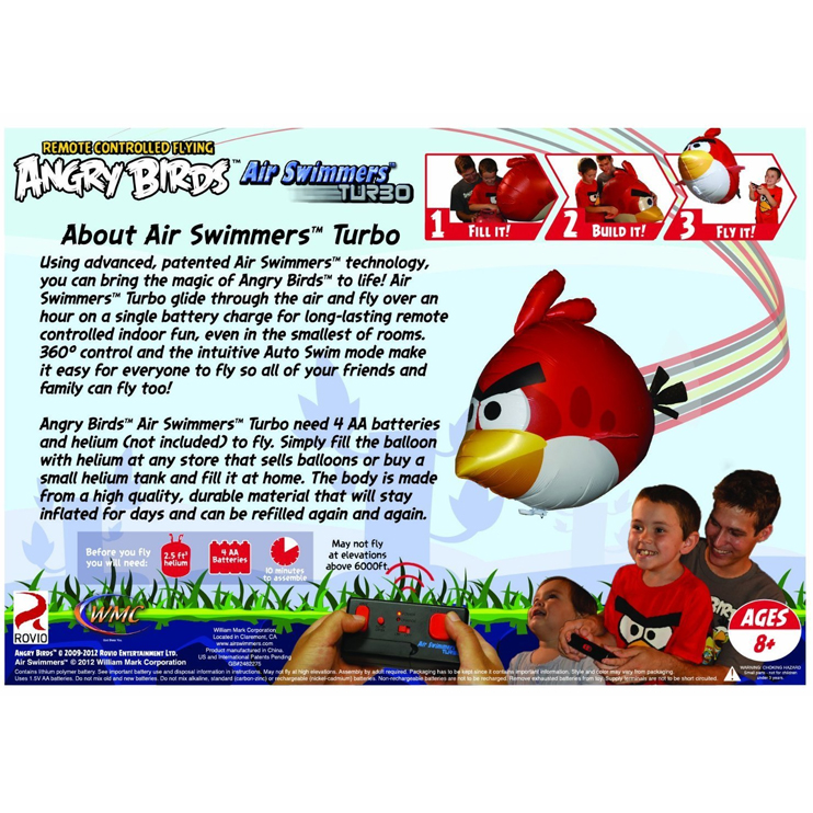 Angry Birds Air Swimmers Turbo - Flying Remote Control Balloon Toy ...