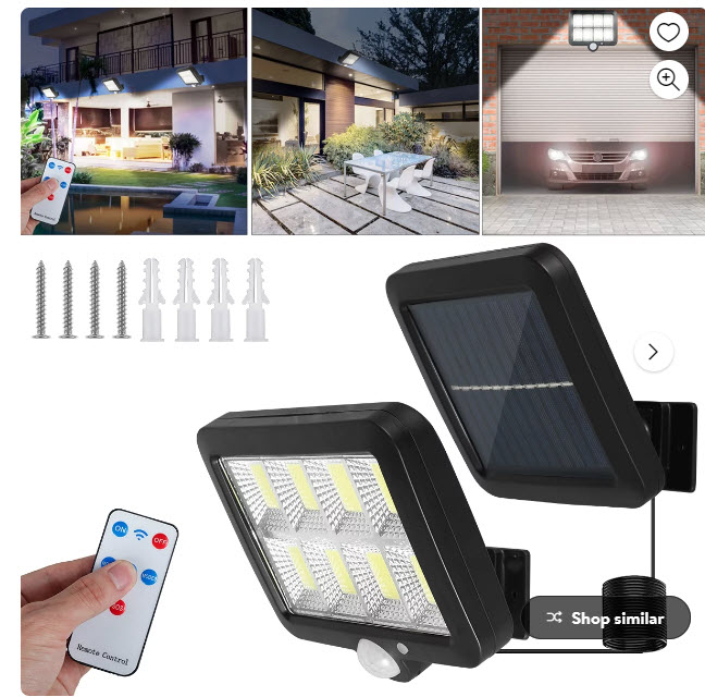 (SEE VIDEO BELOW) - Remote Panel Motion Sensor Solar Light With Remote ...