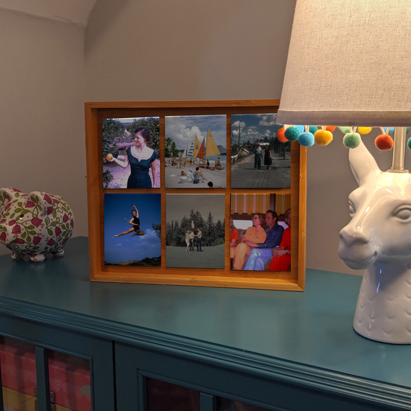 EIGHT PACK of Shadow Boxes with Magnetic Polaroid Photo Frame Holds 6 ...