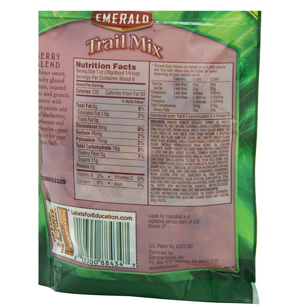 Pack of 6 - Emerald Berry Blend Premium Trail Mix - Order 2 or more for ...