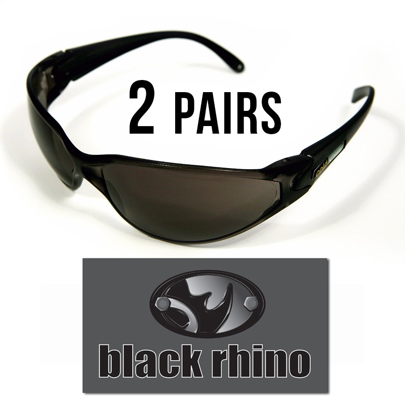 2 Pack of Scratch Resistant Black Rhino Shatterproof Sunglasses - 2 ...