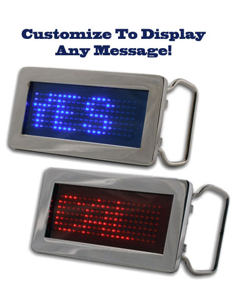 Customizable Led Scrolling Belt Buckle - Let your belt do the talking ...