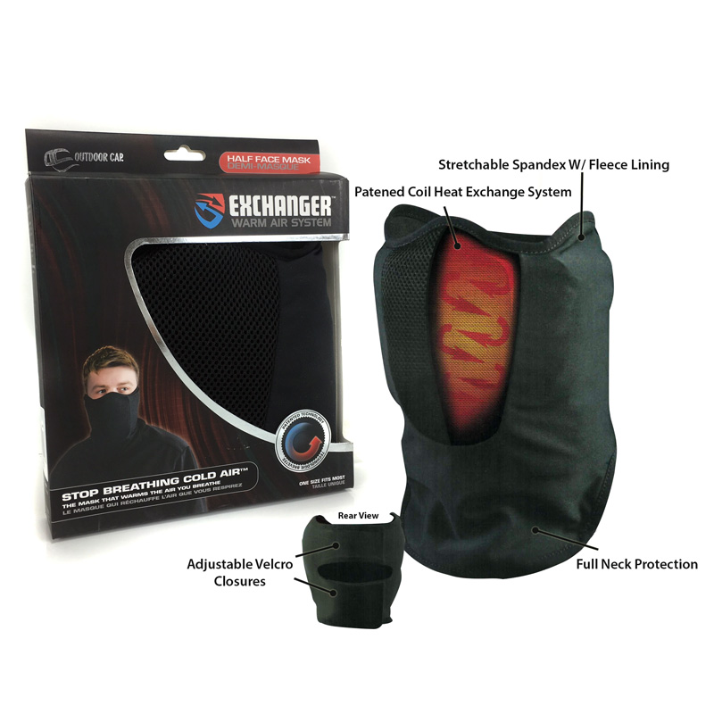 Exchanger Half Face Mask With Warm Air System - The Mask That Warms The ...