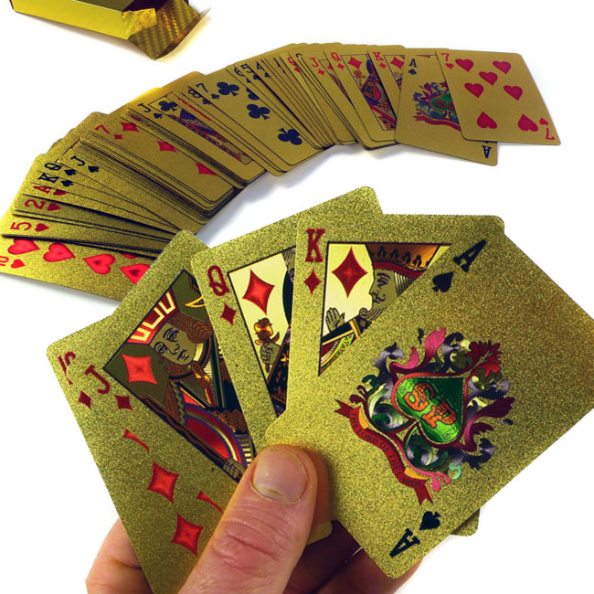 24Kt Gold-Plated Playing Cards - SHIPS FREE! - THAT Daily Deal