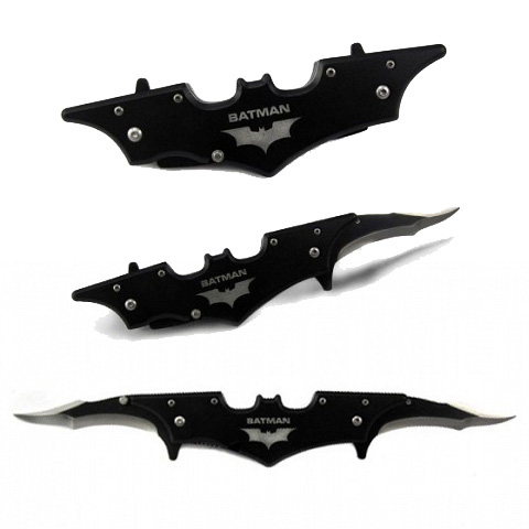 Batman Dual Blade Spring Assisted Folding Knife - Many Colors Available ...