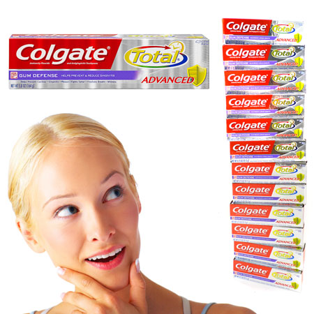 Colgate Total Advanced Travel Size 12 Pack - UNLIMITED $1.00 SHIPPING ...