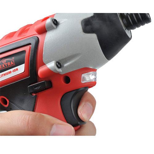 Dextra 12-Volt Lithium-Ion Cordless Impact Driver Kit - Includes ...