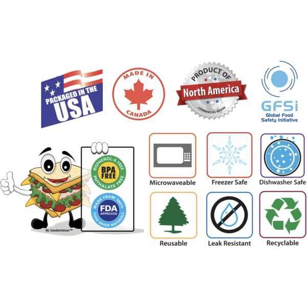 25 PACK of Commercial Grade Snap Pak Plastic Food Storage / Take-Out ...