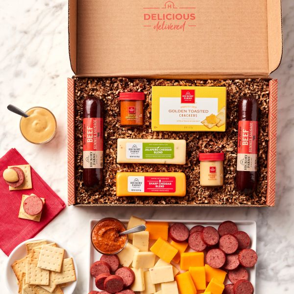 Hickory Farms Beef, Cheese and Mustard Box Set - Spicy - Spicy Beef ...