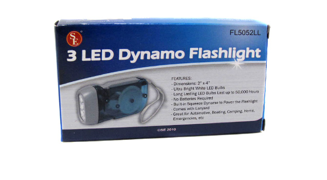 3 LED Dynamo Flashlight- NO Batteries Required! - THAT Daily Deal