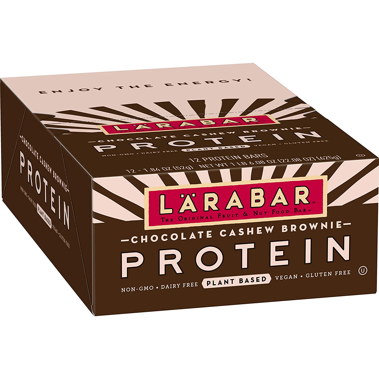 16 Pack of Larabar Chocolate Cashew Brownie Protein Bars (4 boxes of 4 ...