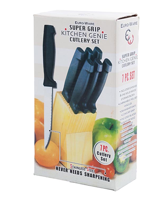 Euro-Ware 6 Piece Steak Knife Set With Block - SHIPS FREE! - THAT Daily ...