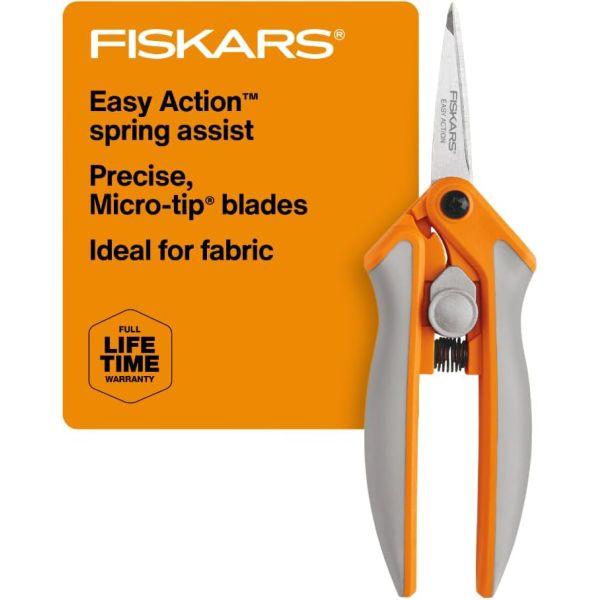 Fiskars Spring Assist RazorEdge Micro-Tip Easy Action Scissors - 6 ...