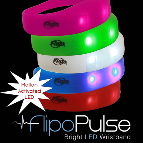 2 Pack Flipo LED Pulse Motion Activated Wristband - SHIPS FREE! - THAT ...