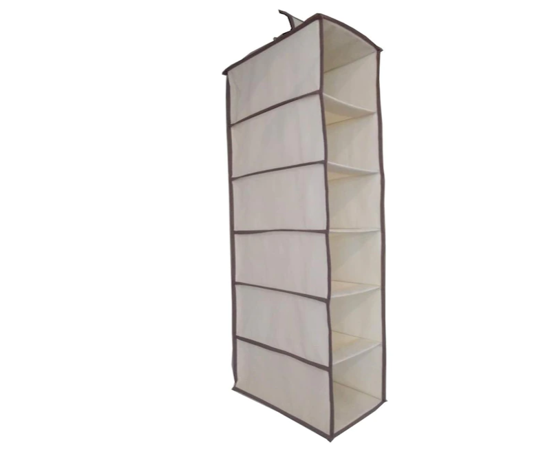 6 Compartment Soft Storage Hanging Closest Organizer - GET ORGANIZED ...