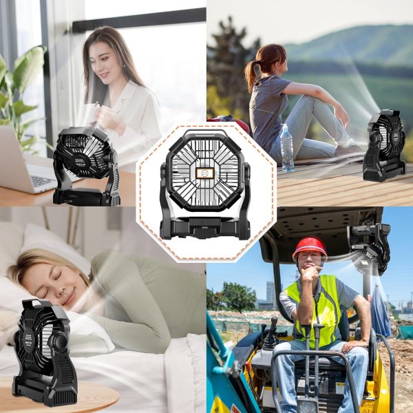 3-in-1 Fan / Light / Portable Power Bank - Rechargeable and portable ...