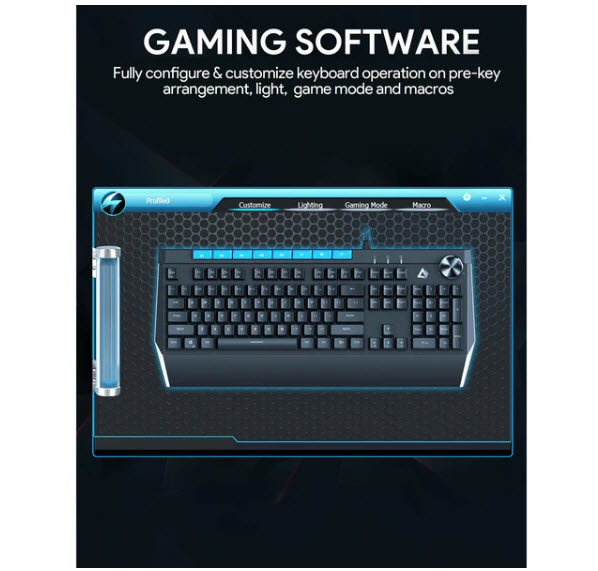 Backlit RGB Light Up KMG17 Mechanical Keyboard 104 Key with Volume ...