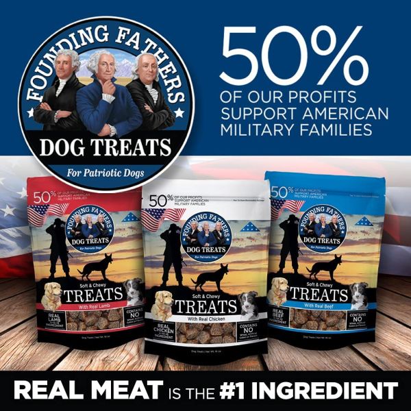 3 BIG Bags of Founding Fathers Soft and Chewy Dog Treats - Beef Flavor ...