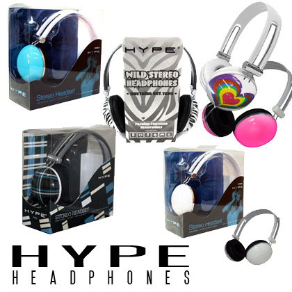 HYPE Stereo DJ Style Headsets - Listen With Style! - 6 Styles to Choose ...