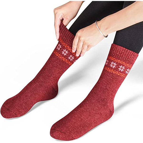 SIX Pairs of Men's or Women's Super Soft Faux Lambs Wool Socks in ...