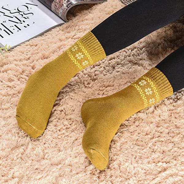 SIX Pairs of Men's or Women's Super Soft Faux Lambs Wool Socks in ...